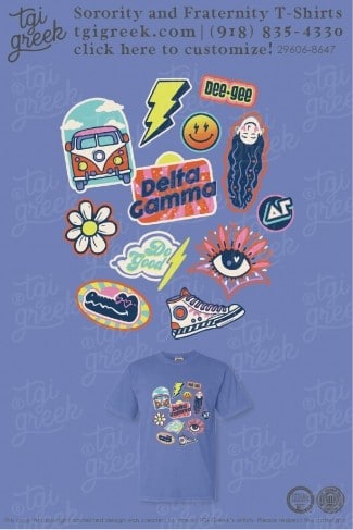 TGI - Delta Gamma Work Week Patches - TGI Greek