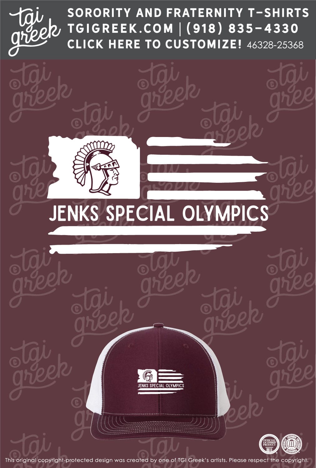 JENKS - Special Olympics Flag Hat - TGI Greek