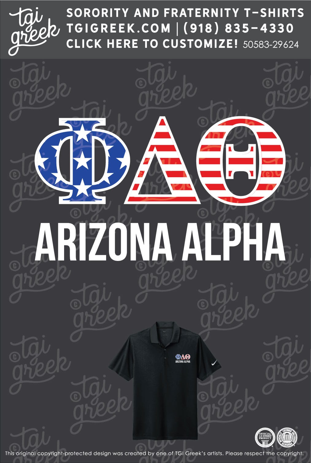 Phi Delta Theta - UAZ Polos - TGI Greek