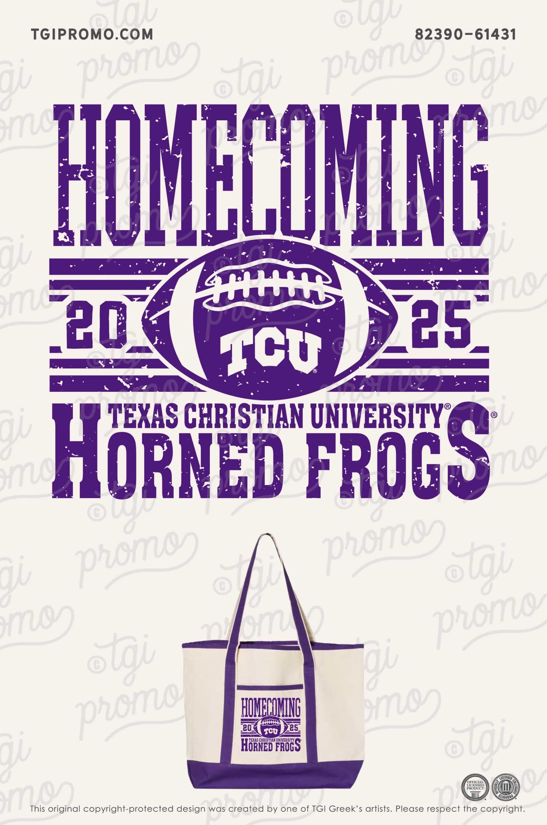 Texas Christian University - Student Affairs Homecoming Tote - TGI Greek