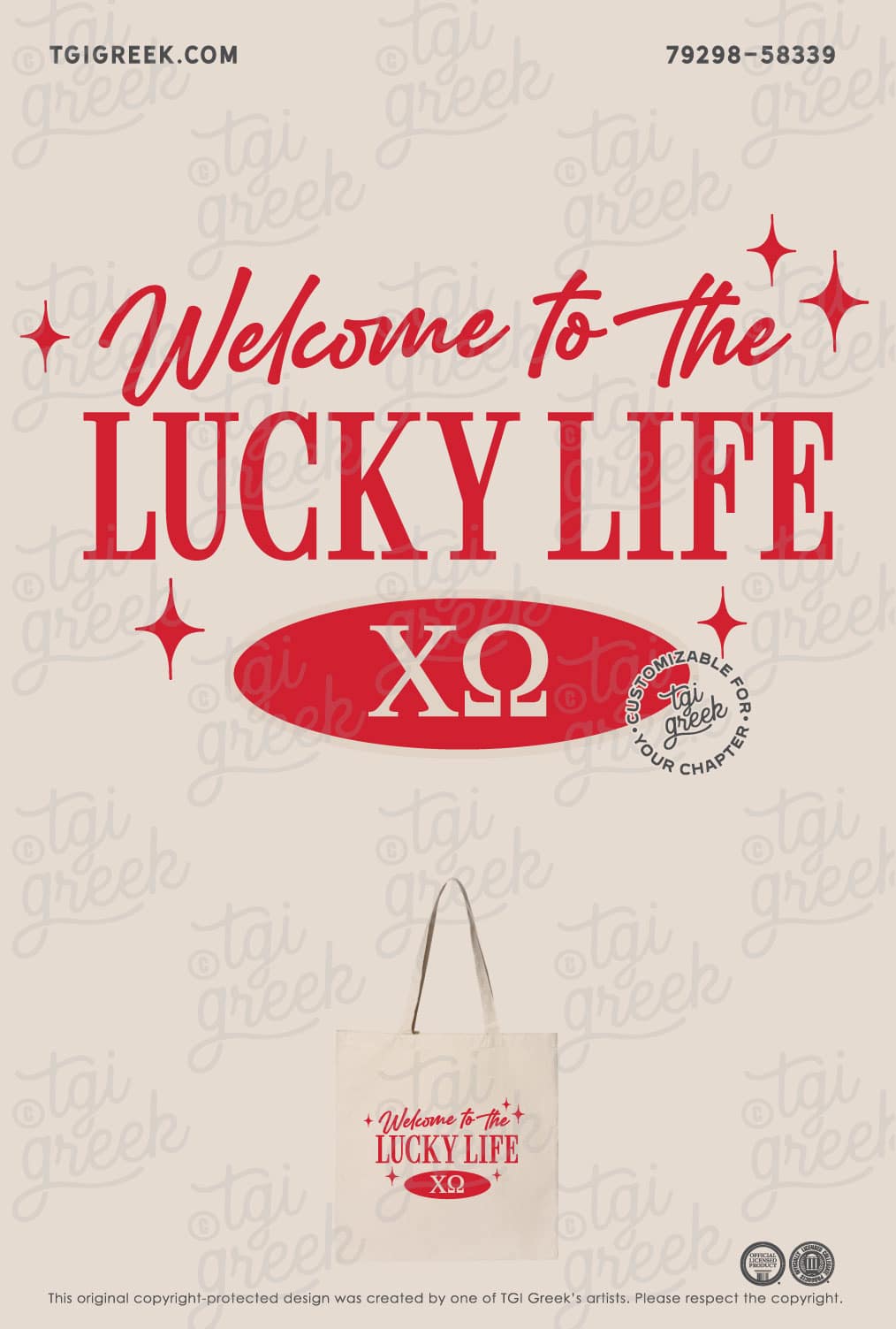 Chi Omega - KU Free Tote - TGI Greek