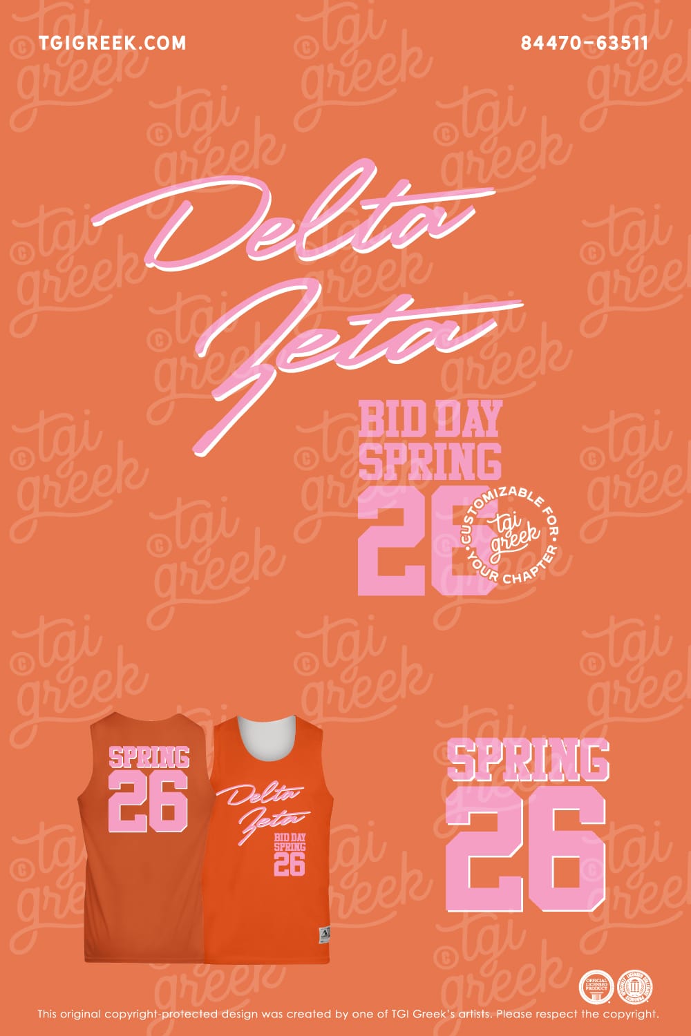 Delta Zeta - UNC Spring Bid Day - TGI Greek